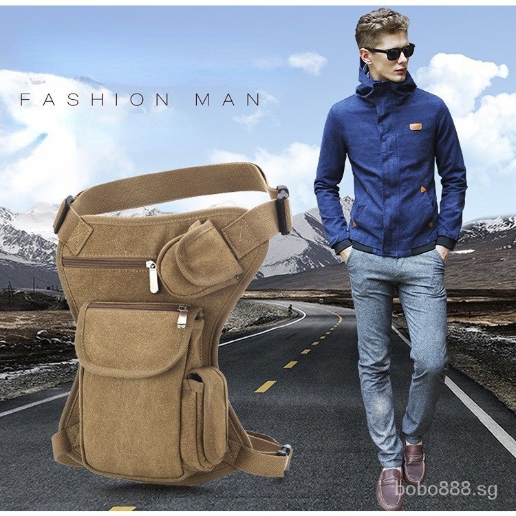 [kline]Men's Drop-leg Bag Outdoor Motorcycle Waist Leg Bag Drop ...