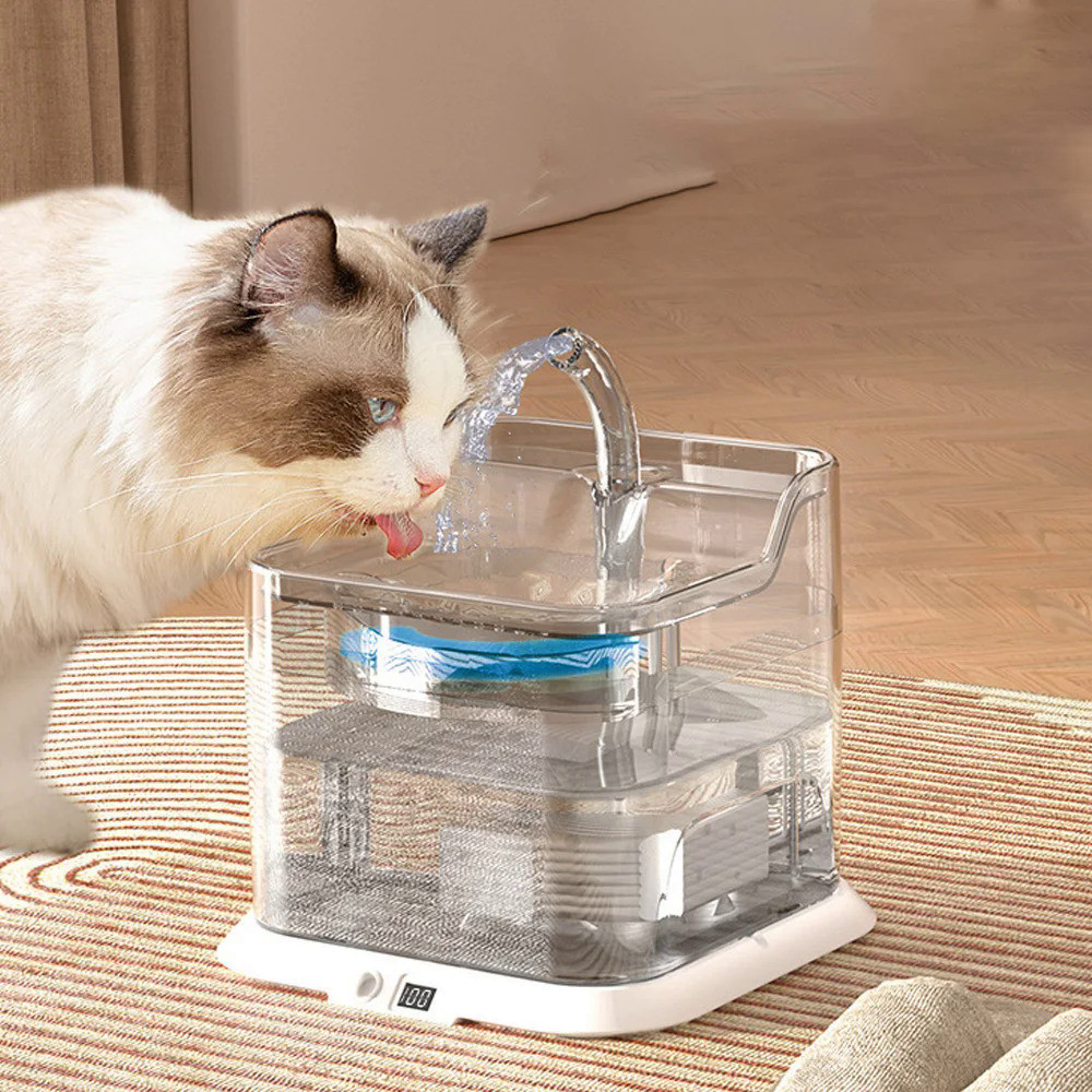 Wireless cat water dispenser rechargeable 4000mah battery pet water ...