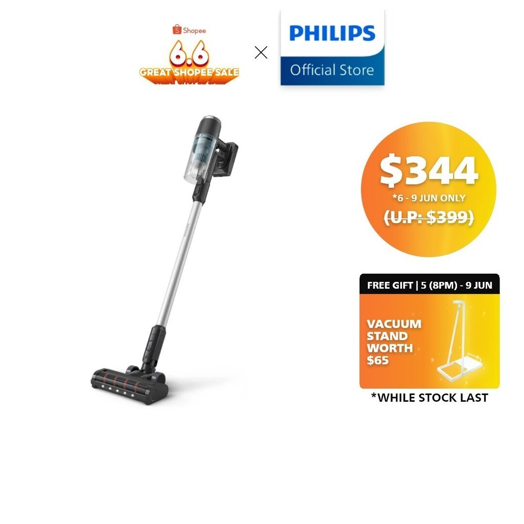 PHILIPS Cordless Vacuum 3000 Series – XC3031/61, Lightweight 1.5kg, LED ...