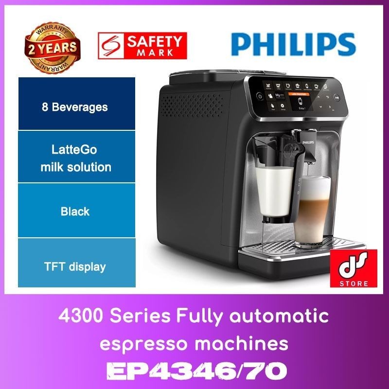 Philips EP4346/70 4300 Series Fully automatic espresso machines WITH 2 ...