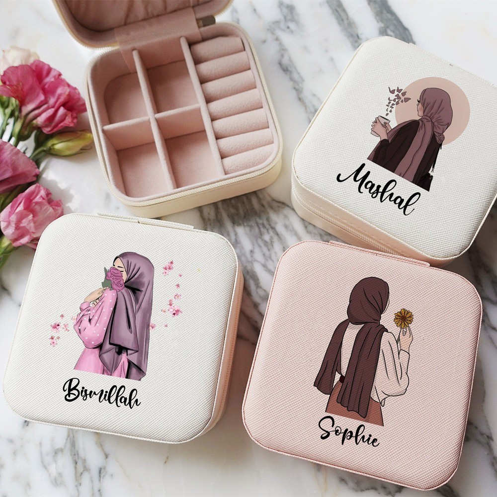 Personalised Hijabi Girl Jewellery Box Custom Name Muslim Girls Jewelry ...