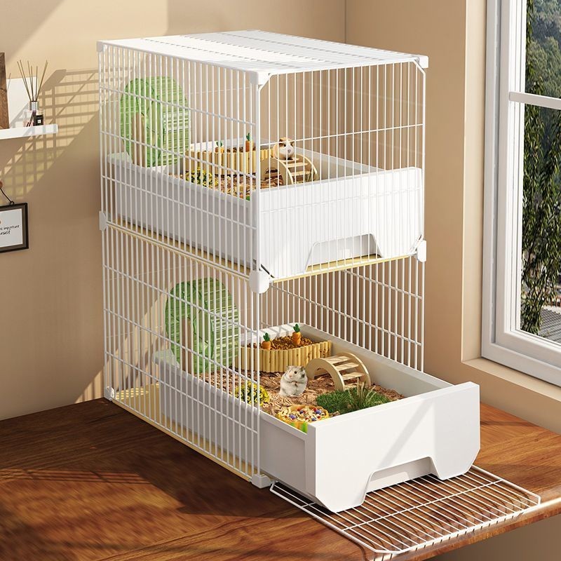 Byto Hamster Cage Multi-Layer Hamster Cage Large Easy-to-Clean Drawer ...