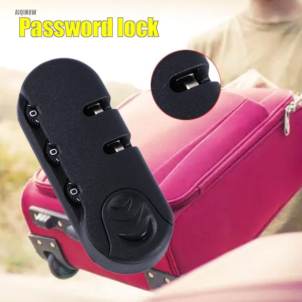 AIQINUW Combination Padlock 3 Digit Lock Pull Chain Black Anti-theft ...