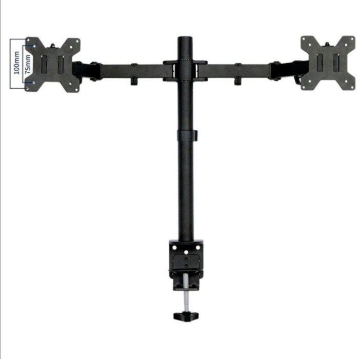 LAYAR Bracket Dual Monitor Arm Desk Clamp 13-27 Inch Computer TV Height ...