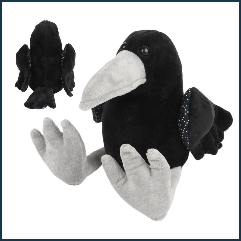 Crow Plush Lovely Black Crow Soft Plushies Stuffed Animals Cuddly Raven ...