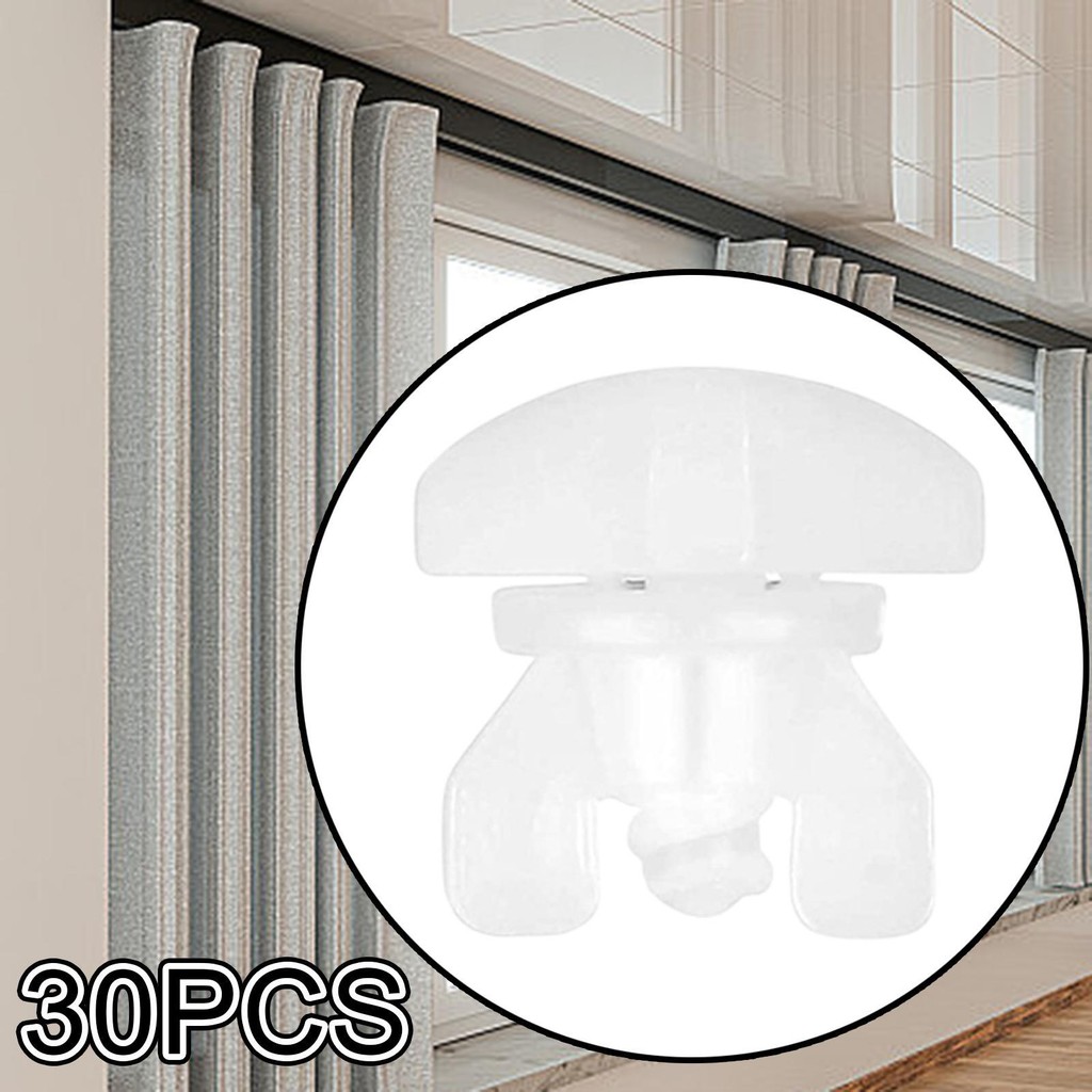 [starlights2] 30x Curtain Track Stoppers Easy to Use Sturdy Curtain ...