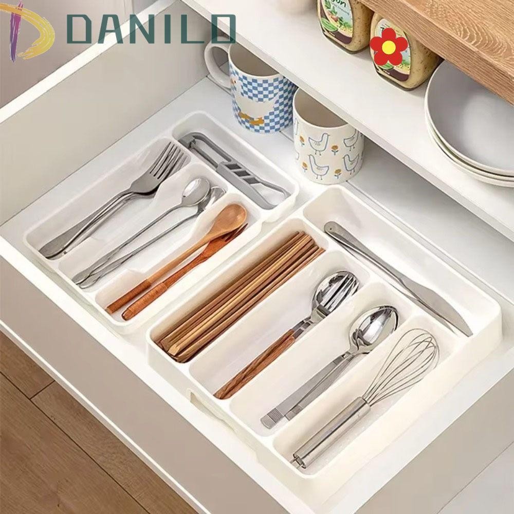 DANILO1 Drawer Divider Tray, 4/5 Grids Rectangle Drawer Cutlery ...
