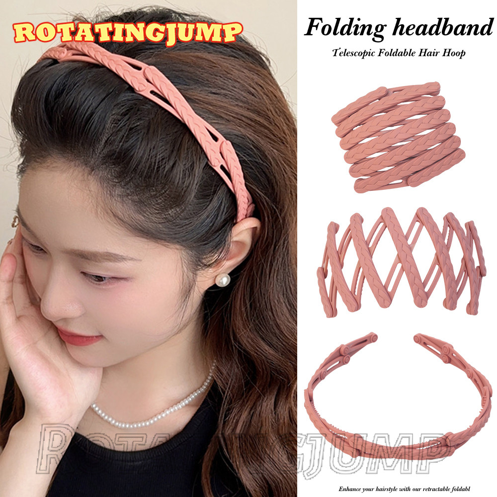 [Fashion]Retractable Foldable Hair Band - Women Simple Non-Slip ...