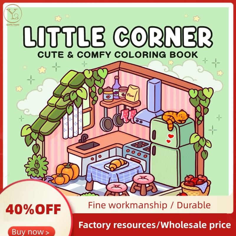 Little Corner: Coloring Book for Adults and Teens Super Cute Design of ...