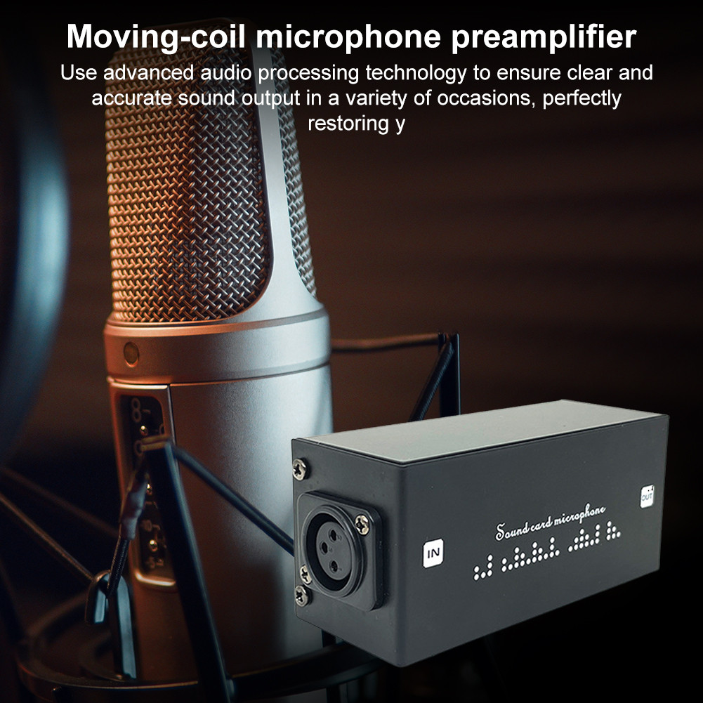 Dynamic Microphone Preamplifier 28dB Microphone Preamp Booster for ...
