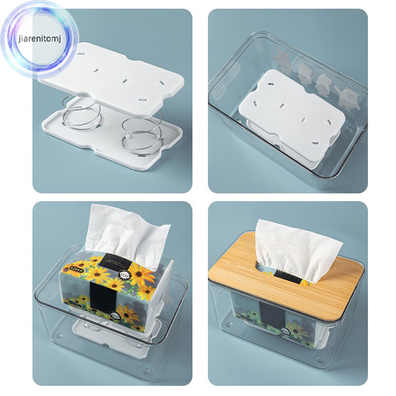 jiarenitomj Creative Spring Holder Tissue Box Automatic Lift Spring ...