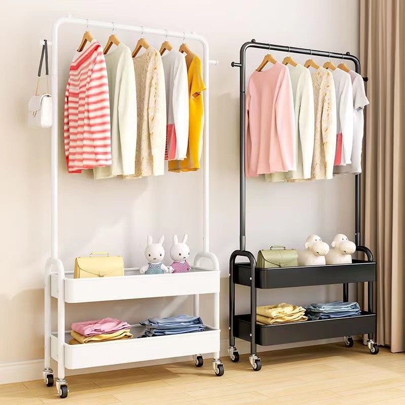 Cloth Hanging Rack with Wheels / Movable Clothes Organizer / Cloth ...