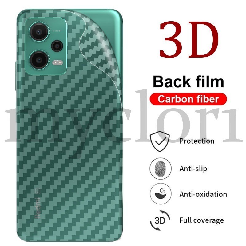 Carbon Fiber Back Sticker Screen Protector Film For Redmi Note 13 12 ...