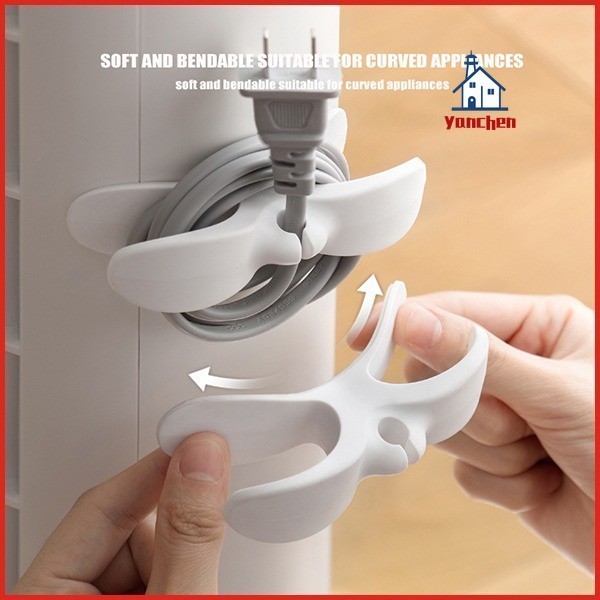 Cable Organizer Cord Wrapper Wire Clip Cord Holder Storage Winder ...