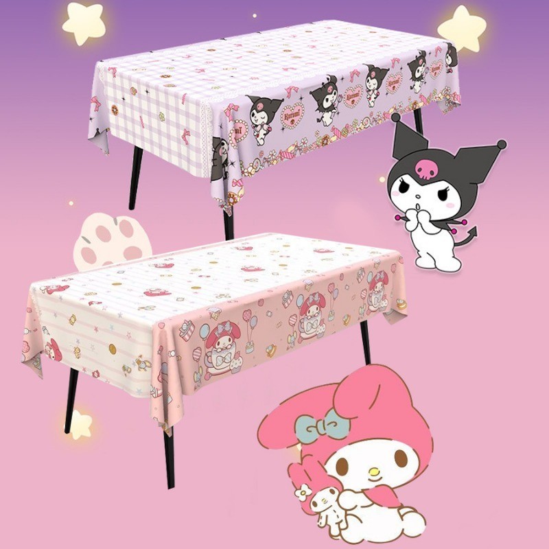 137*183cm Sanrio Cinnamoroll Tablecloth Kawaii Kuromi Anime My Melody ...