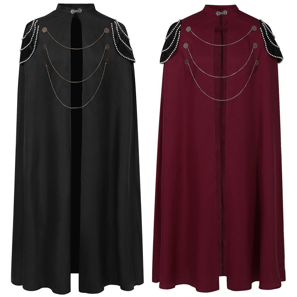 Men Women Steampunk Cloak Gothic Medieval Party Punk Cosplay Costumes ...