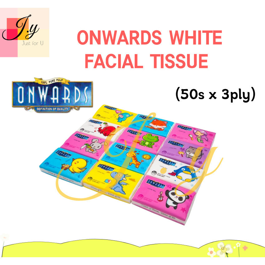 ONWARDS WHITE FACIAL TISSUE (50s x 3ply) | Shopee Singapore