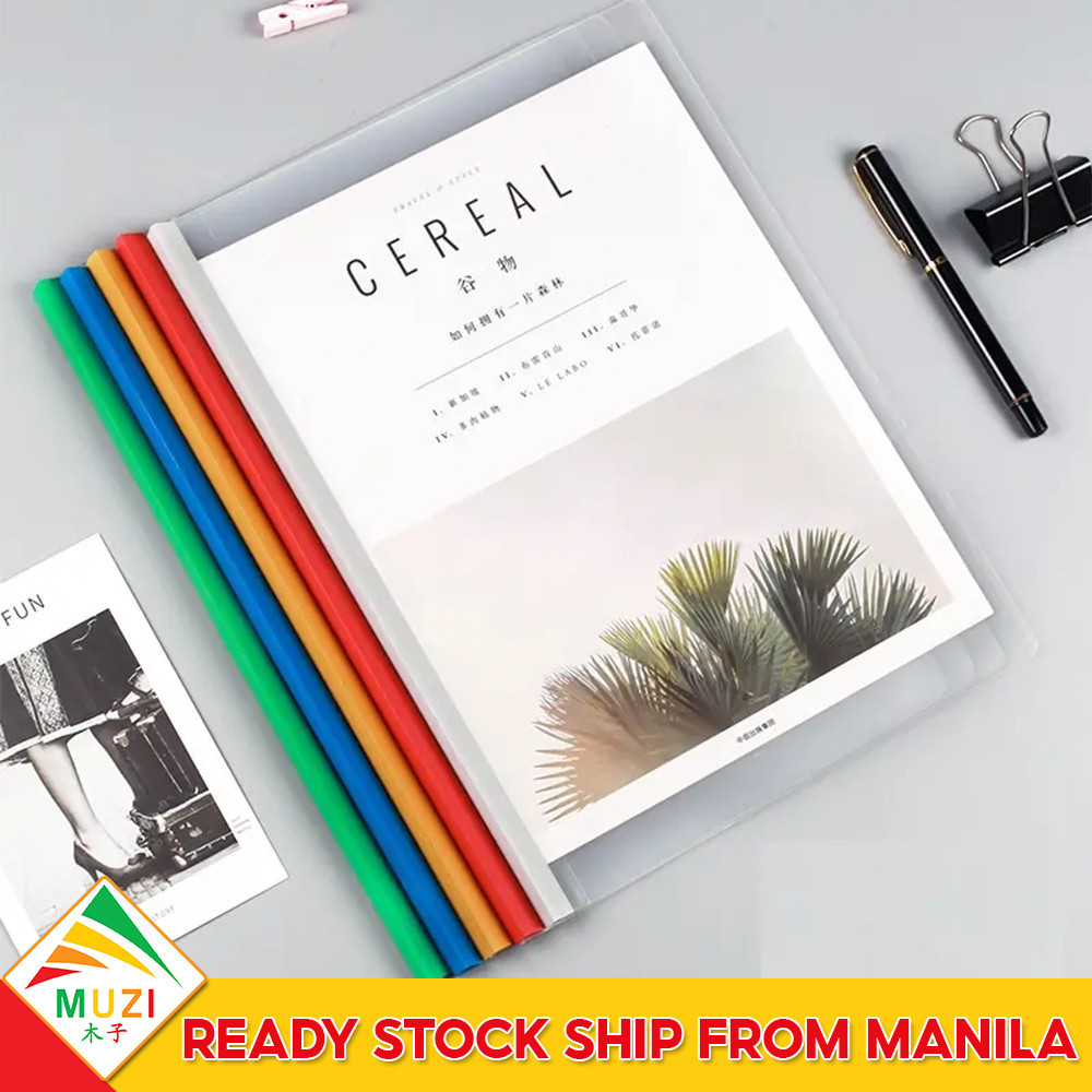 Muzi Colorful Plastic Sliding Folder Best for Cover Documents Office ...