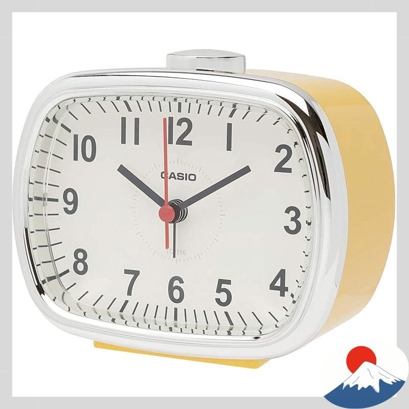 CASIO Retro Analog Alarm Clock with Snooze Light Yellow TQ-159-9JF ...
