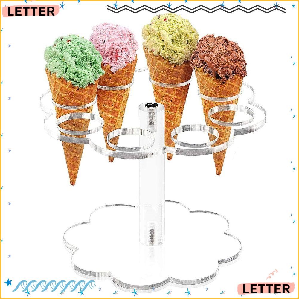LETTER1 Ice Cream Cone Holder, Acrylic Cone Holder Rack, Decoration ...