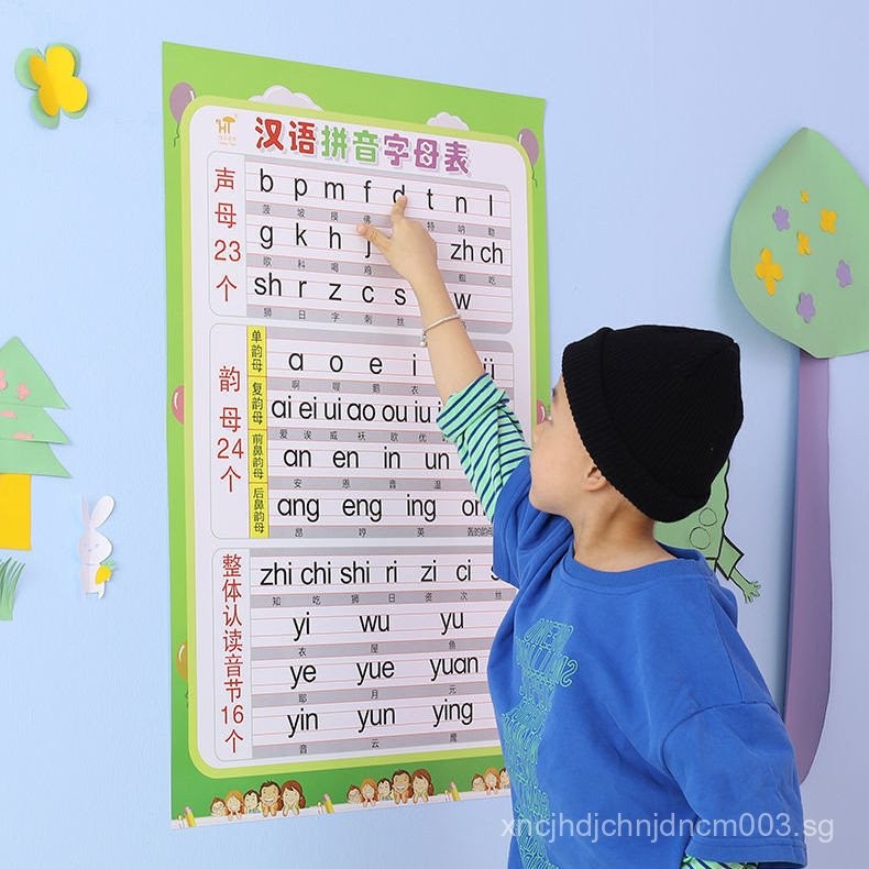Primary School the Chinese Phonetic Alphabet Full Set Consonant Vowel ...