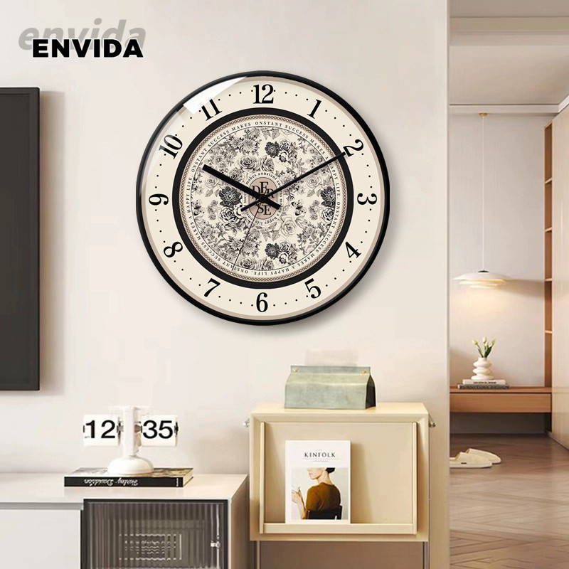 Medieval Style Wall Clock Retro French Clock Living Room Silent Quartz ...