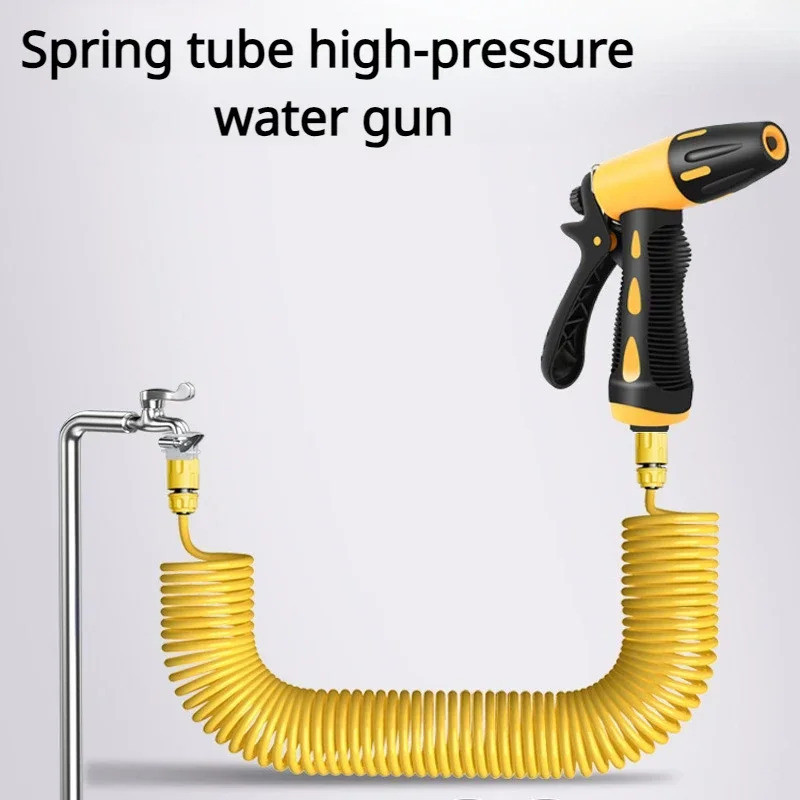 10/20 Meter Telescopic Spring Water Pipe with High-pressure Nozzle Home ...