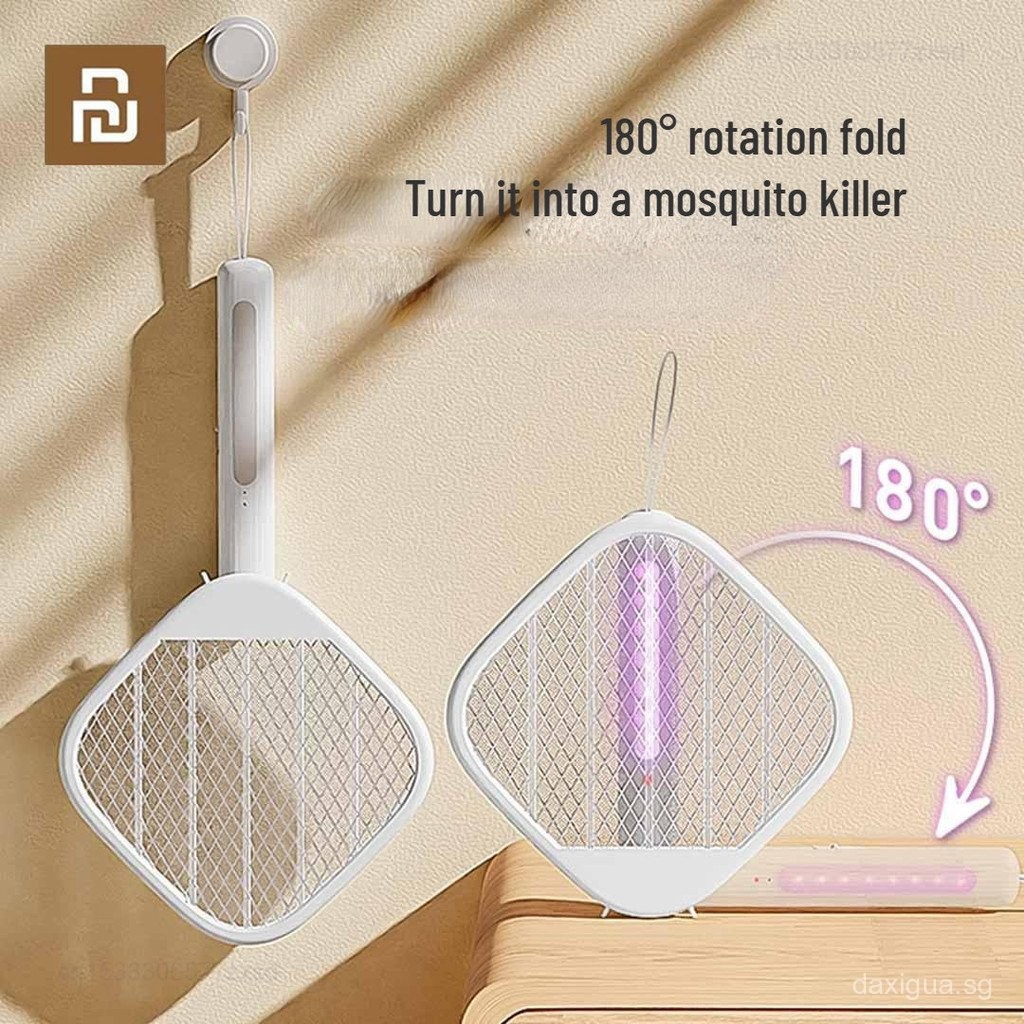 Youpin Qualitell Smart Digital Display Electric Mosquito Swatter Dual Mode Purple Light Mosquito ...