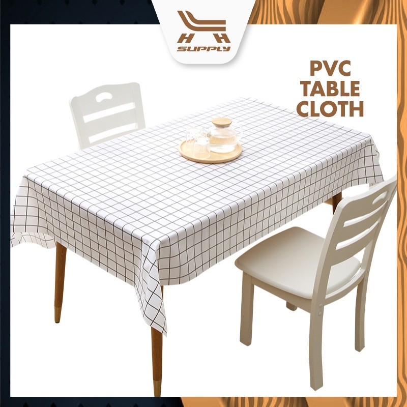 LH Table Cloth Water Proof PVC Dining Coffee Table Cloth Tablecloth ...