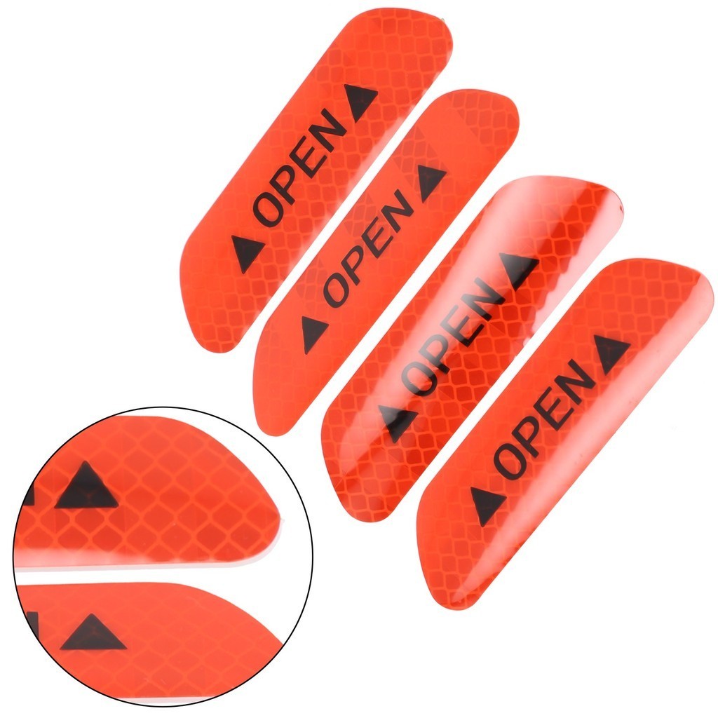 High quality 4 pcs Safety Reflective Tape Open Sign Mark Car Door ...