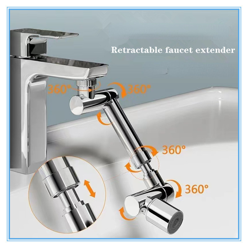 1440° Universal Faucet Mechanical Arm Rotating Water Outlet Bubbler ...