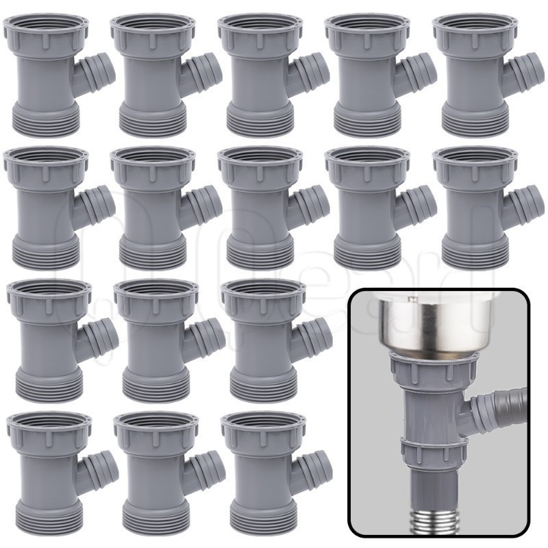 Sink Drain Pipe Adapter - Y Shaped Water Drains Pipe Joint - Sewer ...