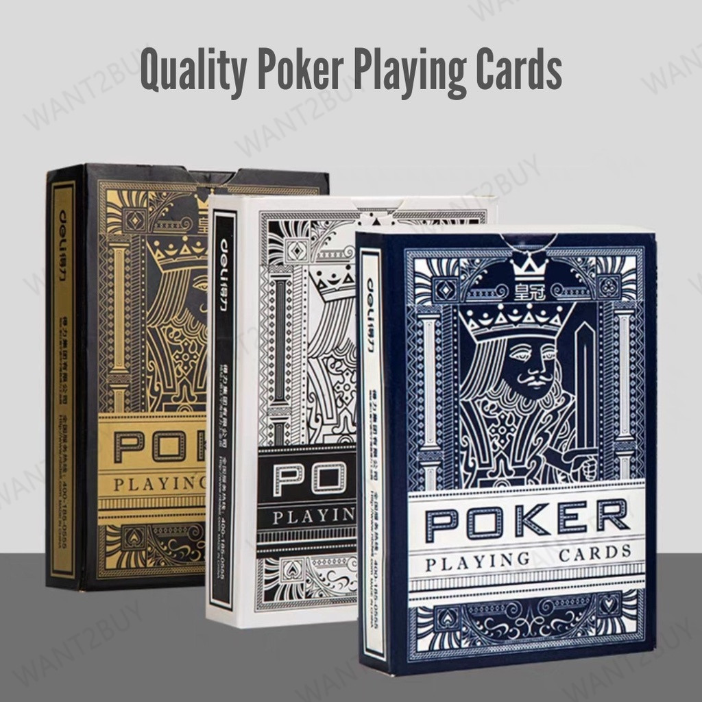 Deli Premium Crown Water Resistance Casino Poker Magic Playing Card ...