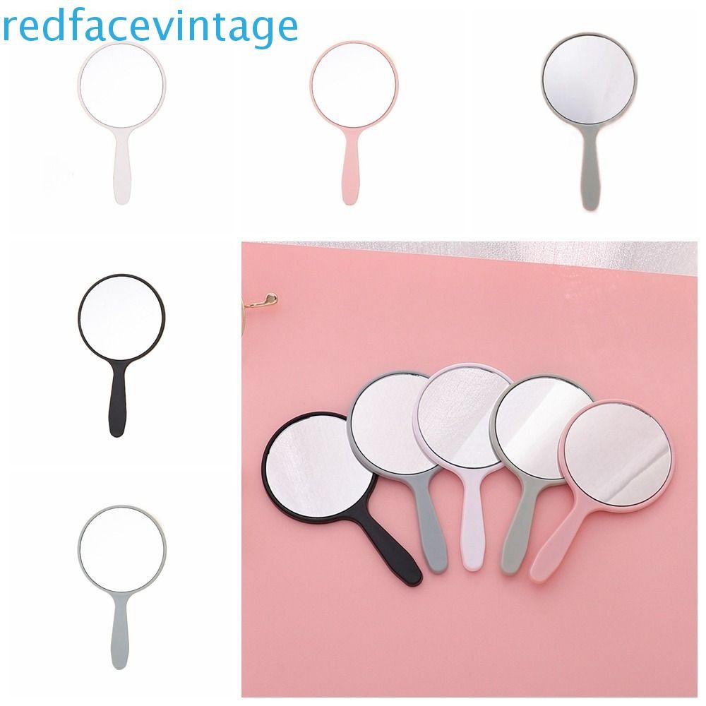 REDFACEVINTAGE Makeup Mirror, DIY With Handle Round Handheld Mirror ...