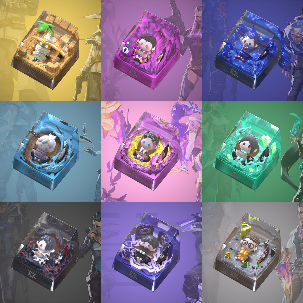 Valorant Clove Keycap PBT Drip-glue Handmade Resin Keycap Mechanical ...