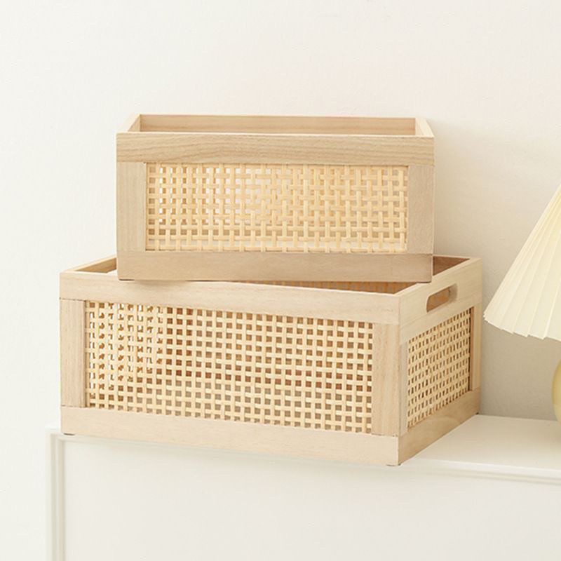 Japanese Style Desktop Rattan Woven Toy Snack Multi-functional ...