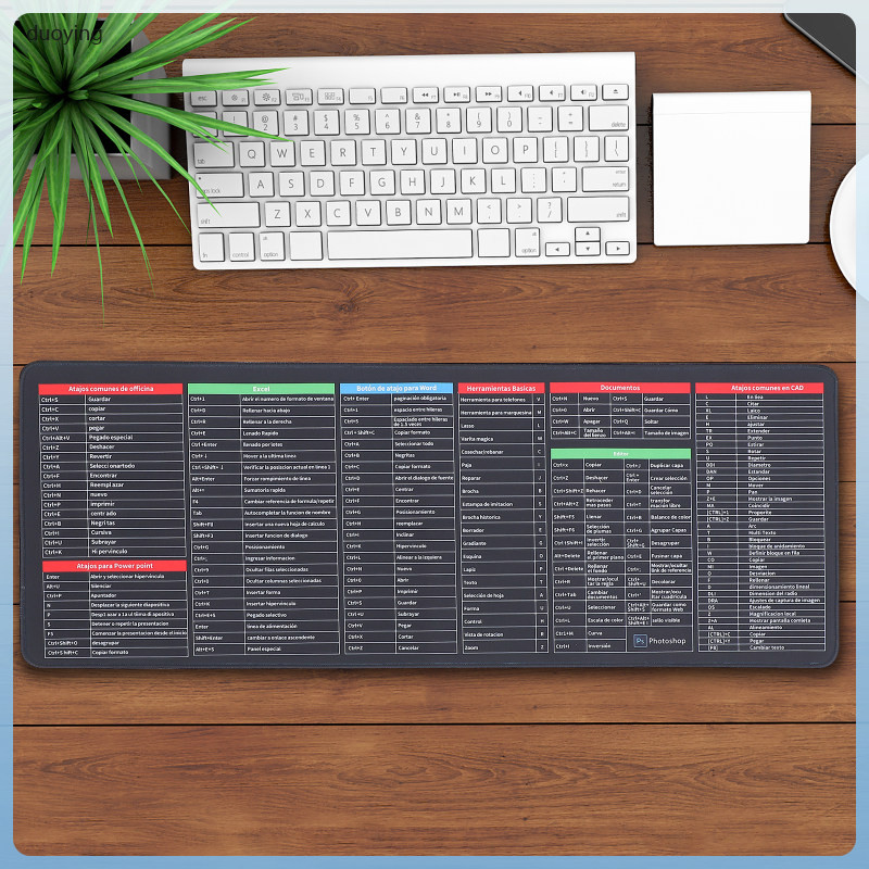 Keyboard Shortcut Mouse Pad Gaming Pad Desk Mat Keyboard Shortcut Pad ...