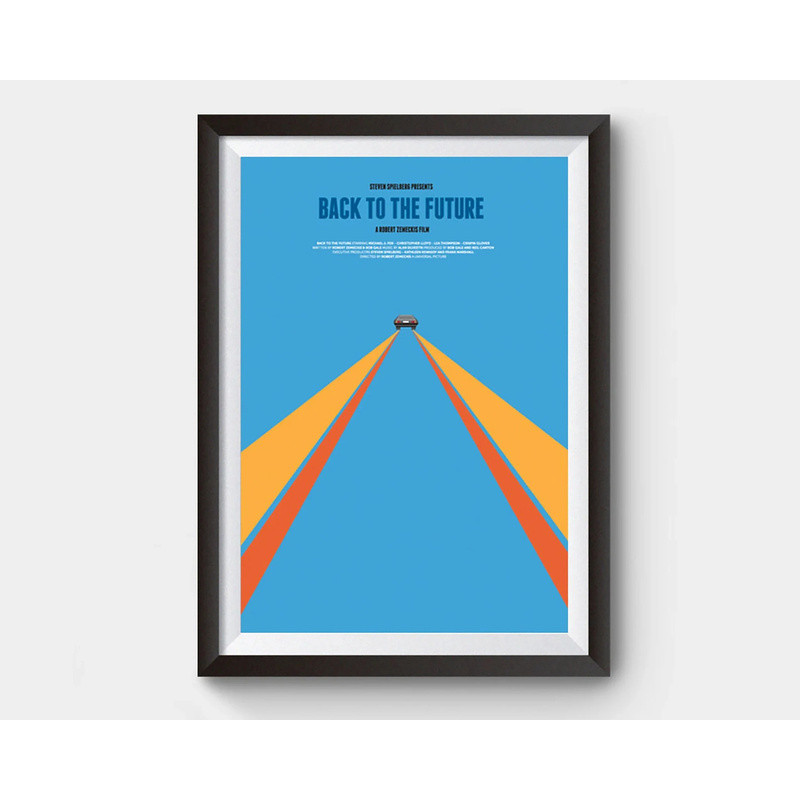 Back to the Future Movie Poster - Minimalist Movie Poster, Bttf Trilogy ...