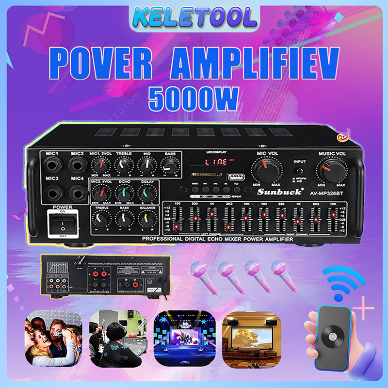 Home Car Stereo Stereo Subwoofer Amplifier Mixer Mixer Home Bluetooth ...