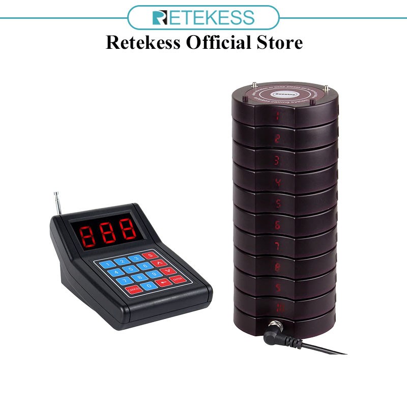 Retekess TD165 Pager System for Office Max 999 Beepers Wireless Calling ...