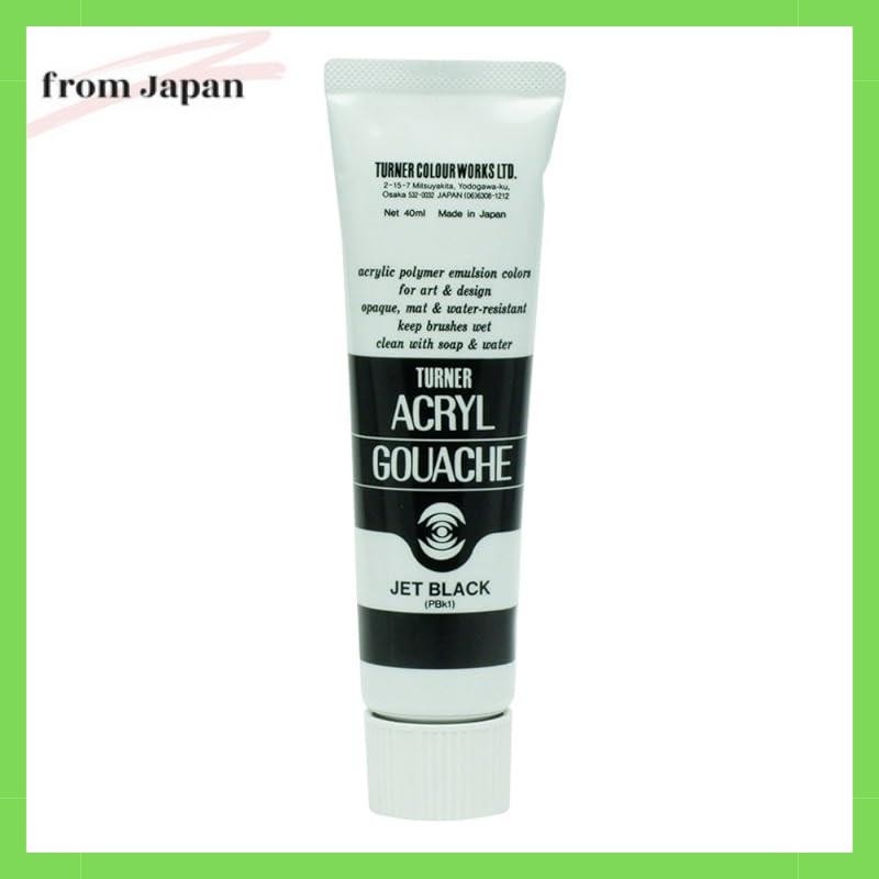 Turner Colors Acrylic Gouache Jet Black AG040009 40ml (No.9) | Shopee ...