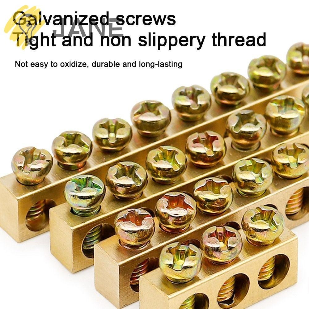 JANE Wire Connector, Copper With Hole Screw Copper Bar Terminal, Copper ...