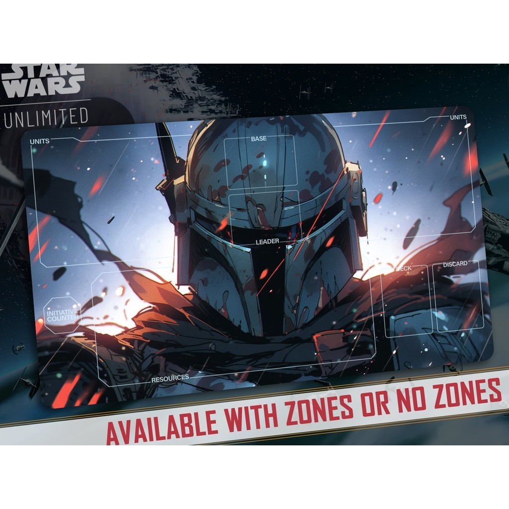 Playmat Tcg Star Wars: Unlimited Compatible - the Mandalorian - 24" X ...