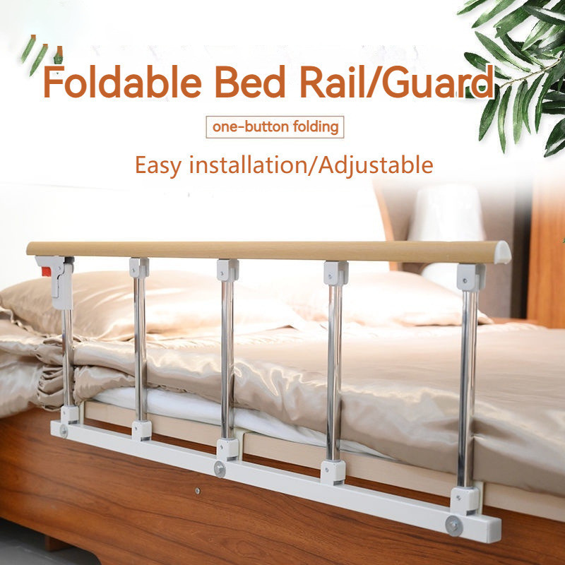 Safety Bed Rail No Punch Baby Bed Guard Rail Foldable Guardrail Bed ...