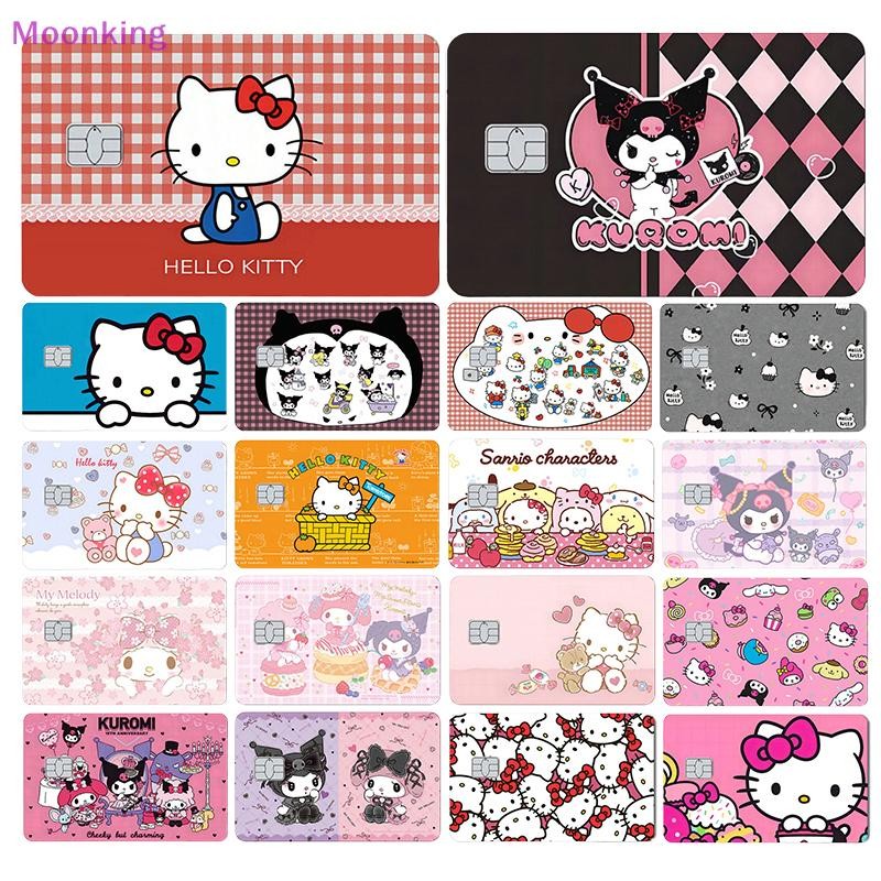 Moonking 4Pcs Sanrio Hello Kitty Credit Card Stickers Kuromi Melody ...