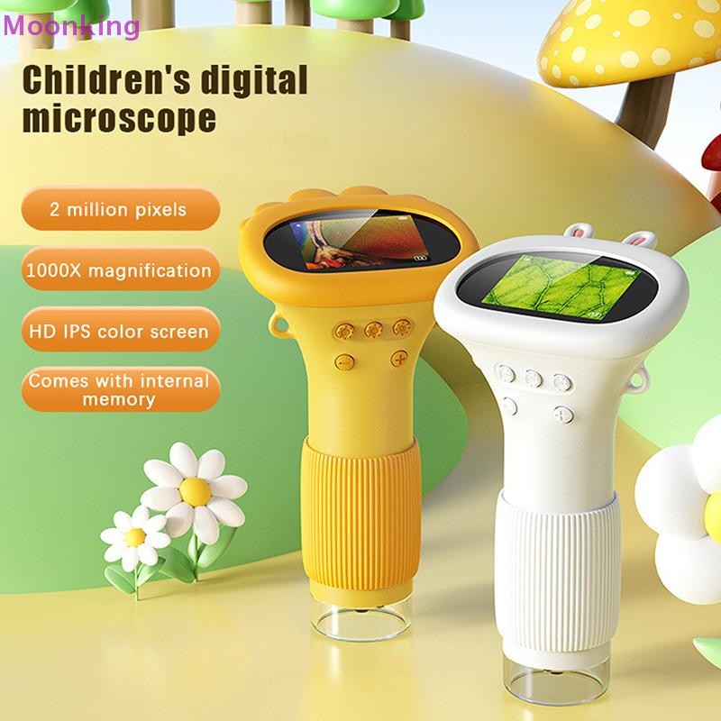 Moonking 2.0 Inch Mini Pocket Microscope 1000X Kids Science Experiment ...