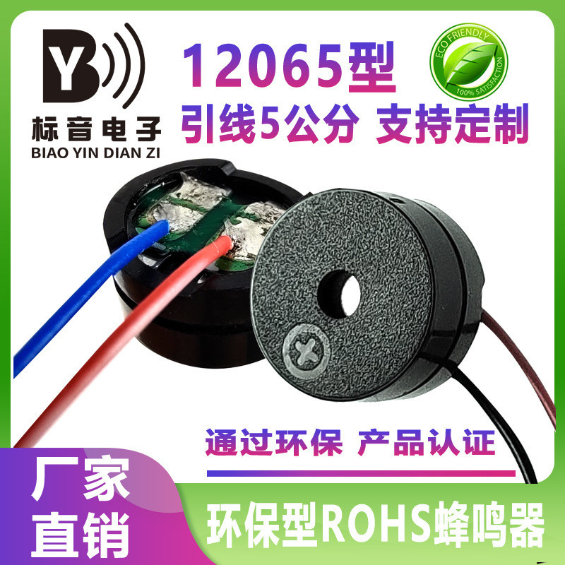 12065rohs Buzzer Lead 5cm Welding Wire Alarm Clock Passive Buzzer 8 ...