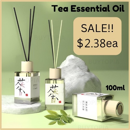 [SG Seller]100ml Tea Scent Essential Oil Reed Diffuser Natural And ...