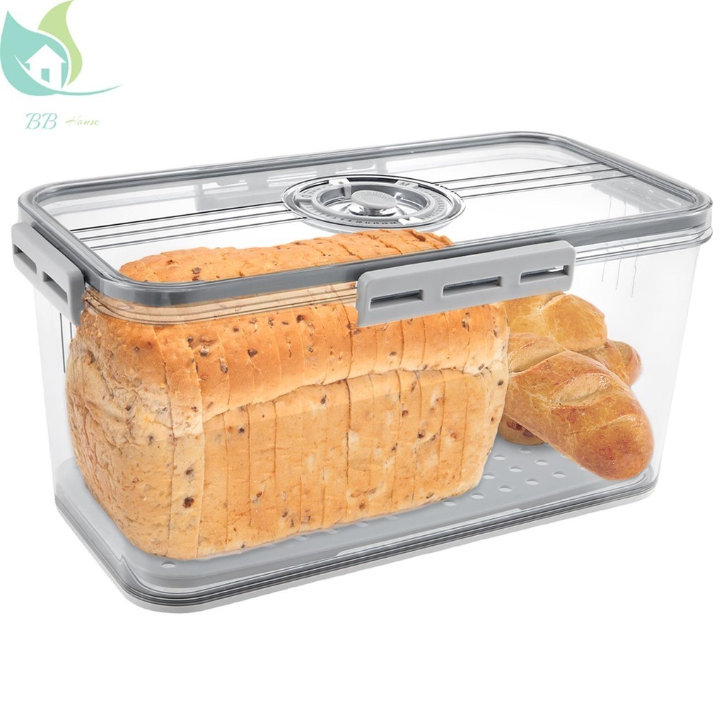 Bread Box Sealing Bread Container with Snap Time Recording Bread ...