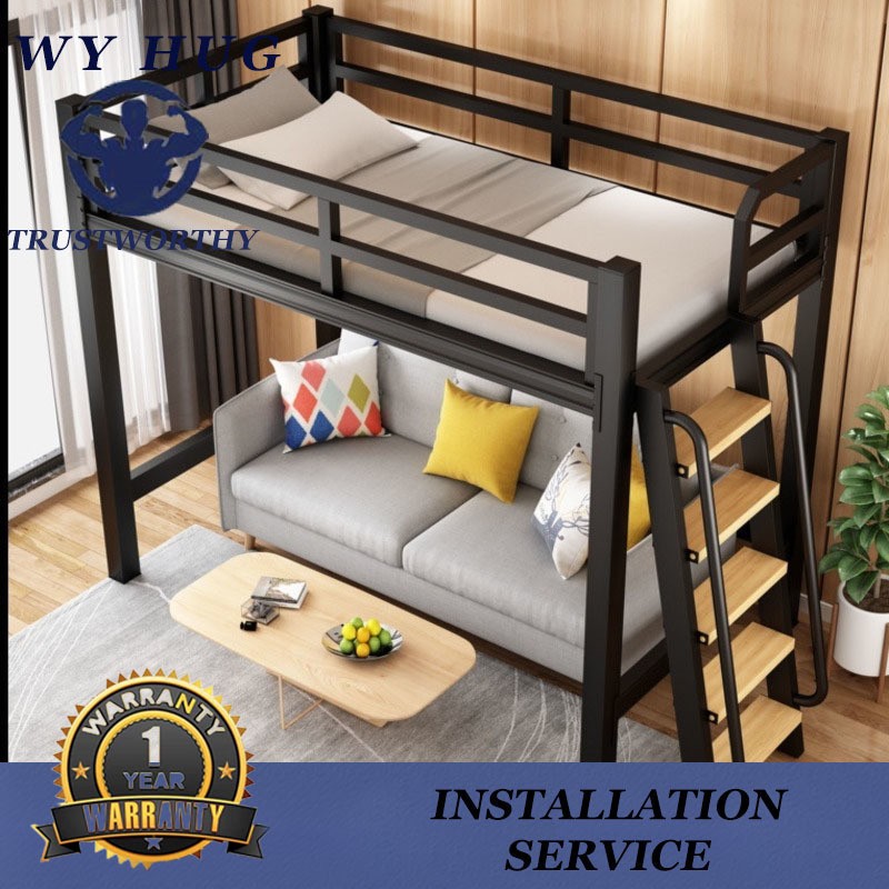 WY HUG Loft Bed Space-saving Bed Frame Person Duplex Split-level ...